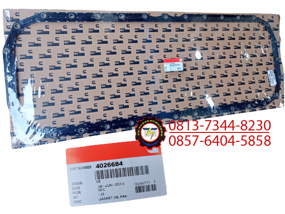 OIL PAN GASKET, PN. 4026684 CUMMINS - CV Tunas Sumatera Lampung